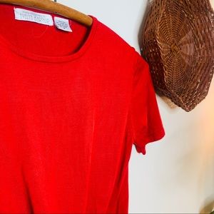 Vintage | Tops | Vintage Retro 9s Crop Red Silk Top | Poshmark